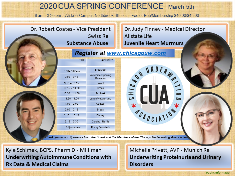 CUA Spring Conference 2020 – THE CHICAGO UNDERWRITING ASSOCIATION